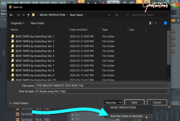 FL Studio Menu Favorites (Favorites Section in file Explorer) | GratuiTous